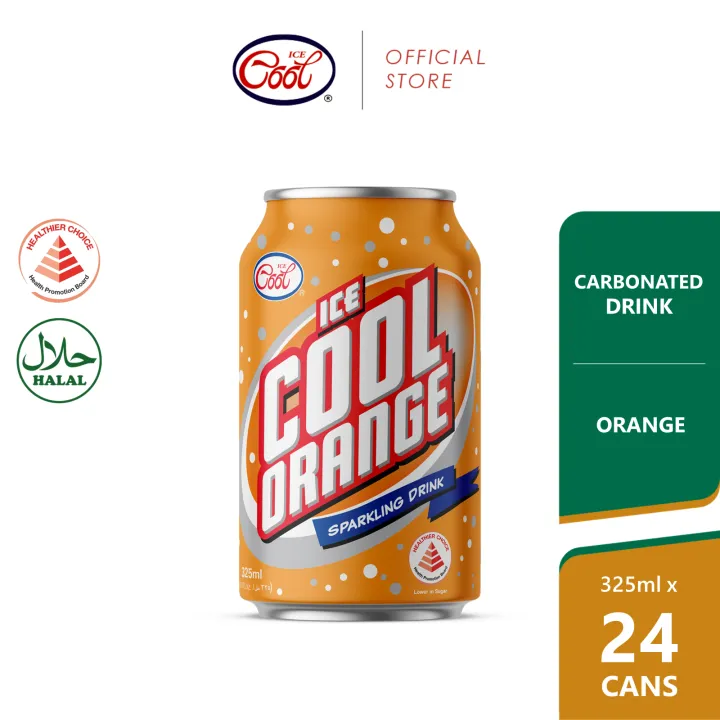 ICE COOL Carbonated Orange 325ml x 24 cans [CTN] | Lazada Singapore