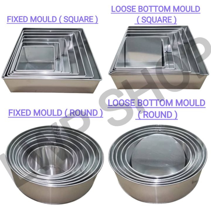 4'' 5'' 6'' 7'' 8'' 9'' 10'' Handmade Aluminium Bakery Mold Square And ...