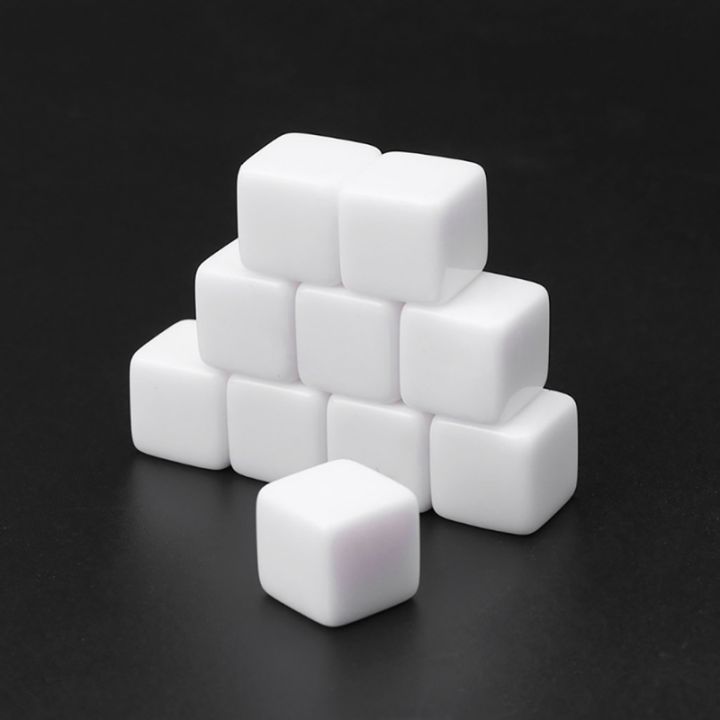 16MM White Acrylic Cubes Blank Dice for ,Math Counting Teaching ...