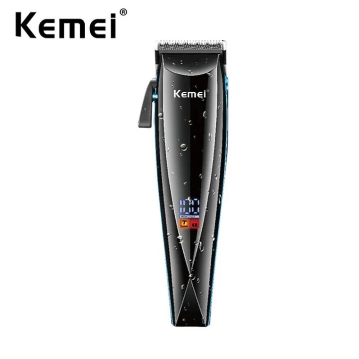 Kemei Pro Hair Clippers Professional Barber Cordless Hair Trimmer Rechargeable Waterproof ...