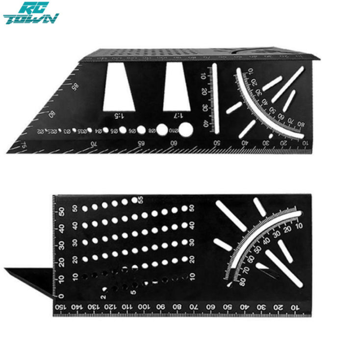 Multi-functional 45/90 Degree Angle Ruler Precisie Woodworking Square ...