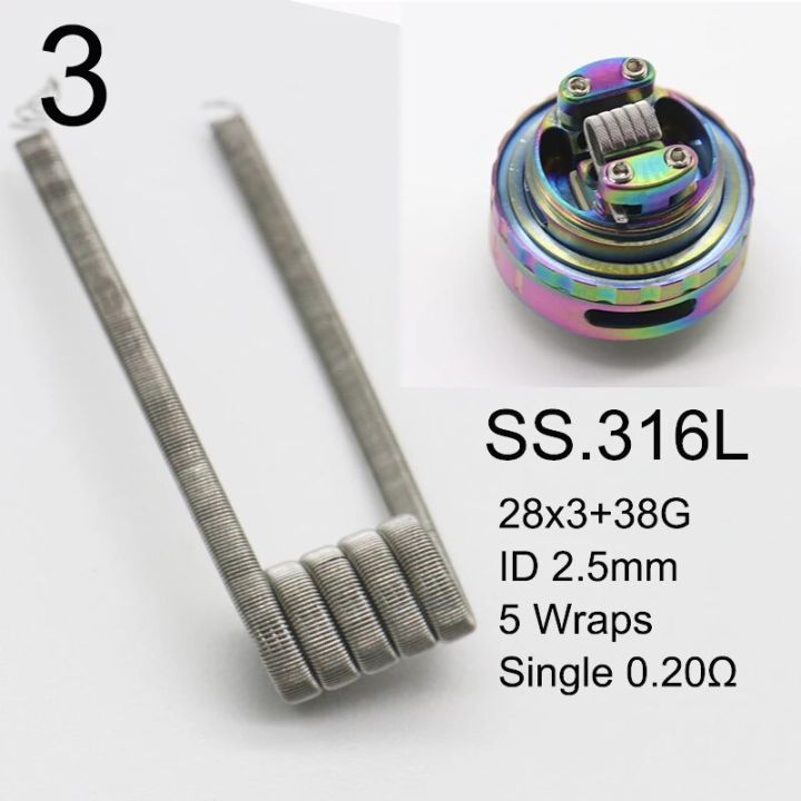 NK 50 Pieces SS316L Heating Wire AIO Boro Coil Fused Clatpon Alien ...