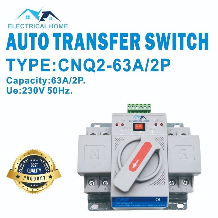 Auto Transfer Switch ATS 2P 63A Auto Otomatis PLN Genset Inverter ...