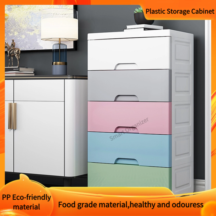 Plastic Drawers Storage Chest of Drawers Lemari penyimpanan laci ...