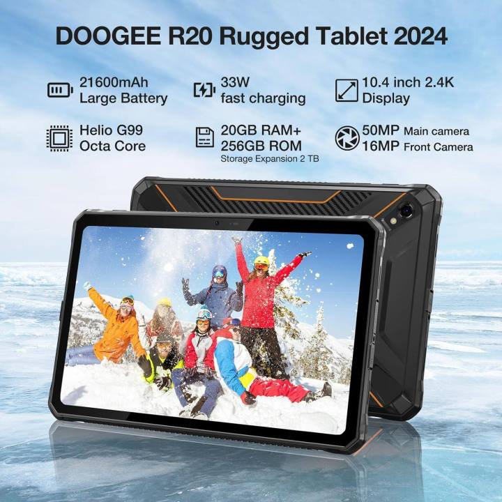 【Official shop】DOOGEE R20 Rugged Tablet, 10.4 inch 2.4K Display Android ...