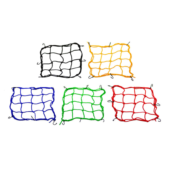 Motorcycle Elastic Helmet Luggage Net Hold Down Mesh Rack 6 Hooks ...