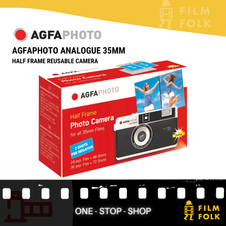 AGFA PHOTO ANALOGUE 35MM HALF FRAME REUSABLE CAMERA - BLACK | Lazada PH