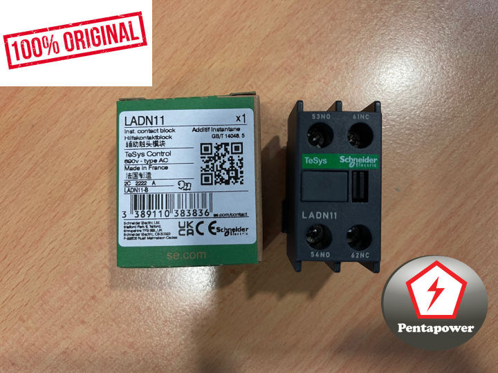 Schneider LADN11 TeSys D - auxiliary contact block - 1 NO + 1 NC ...