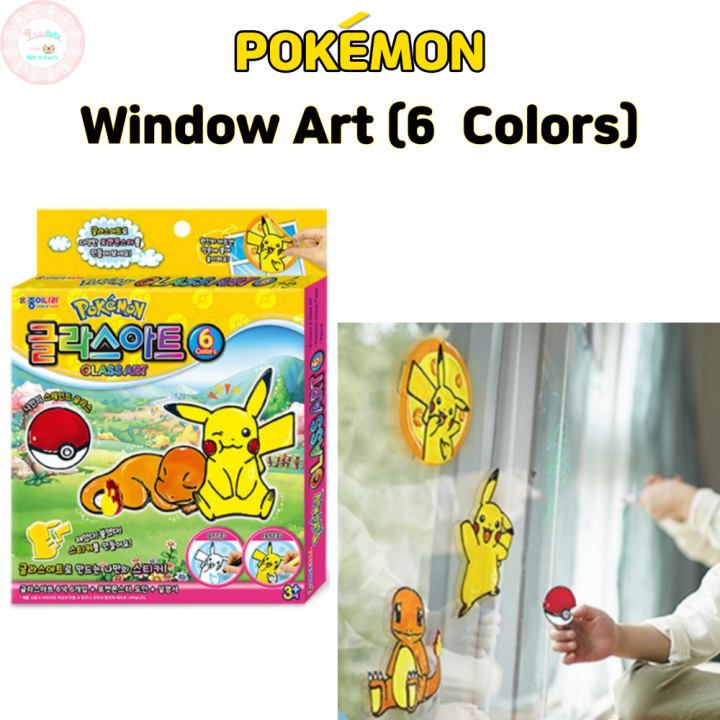 Pokémon Glass Art Kit เด็ก DIY Window Art Kit Pokemon Window Art Kit ...