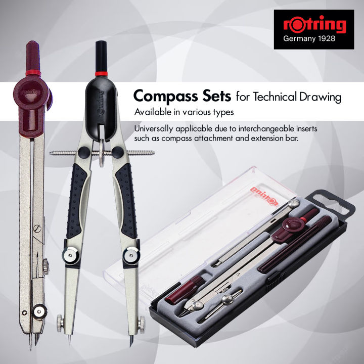 rOtring Compass Set for Technical Drawing Drafting Geometry ...