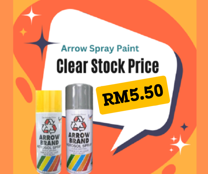 Arrow Spray Paint STANDARD COLOUR - Clear Stock | Lazada