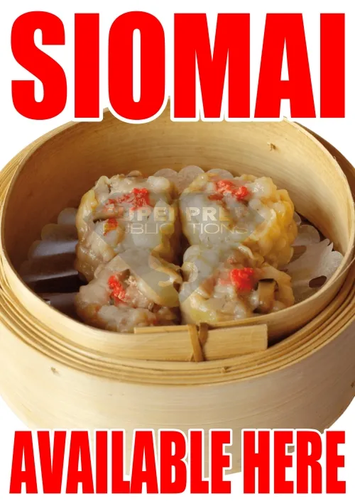 Laminated Signage - Siomai Siopao Takoyaki Siomai with Rice Available ...