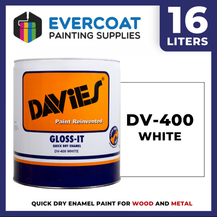 DV-400-16L Davies DV-400 Gloss-it QDE White Paint for Wood / Furnitures ...