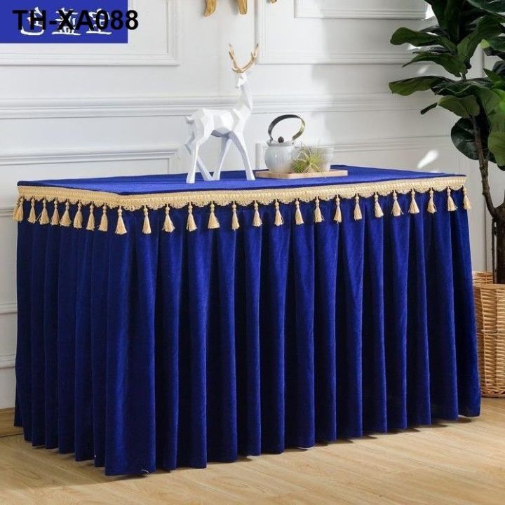 Custom pleuche hanging ear conference cloth the buffet skirting temple ...