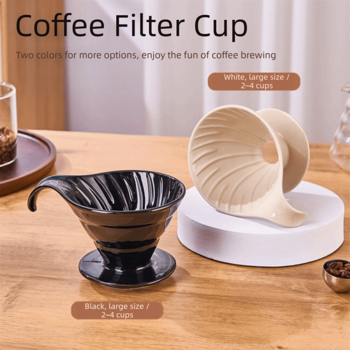 WANGCAI Hình nón Cốc lọc cà phê gốm Có thể tái sử dụng Thiết kế hình ...