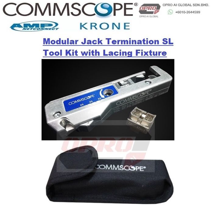 CommScope AMP® Modular Jack Termination SL Tool Kit with Lacing Fixture ...