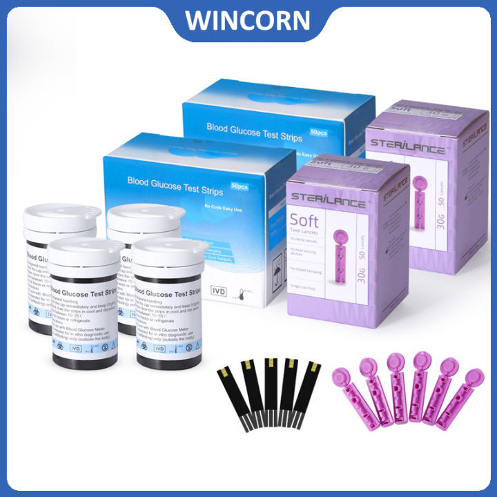 Glucose Meter Test Strips 50/100 Test Strips and Lancets for KH100 ...