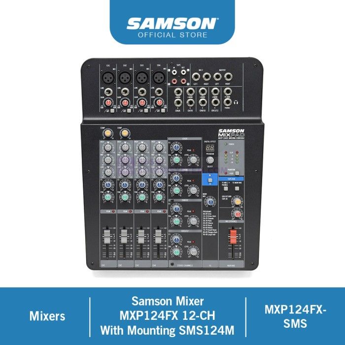 Samson Mixer MXP124FX 12-CH With Mounting SMS124M | Lazada Indonesia