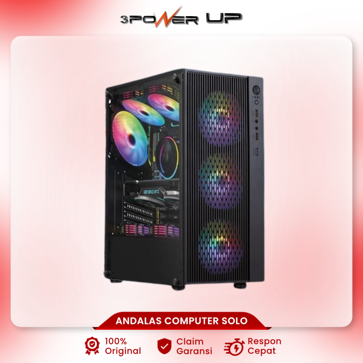 Casing PC Power Up Raptor Sentinel ATX Gaming Case | Lazada Indonesia