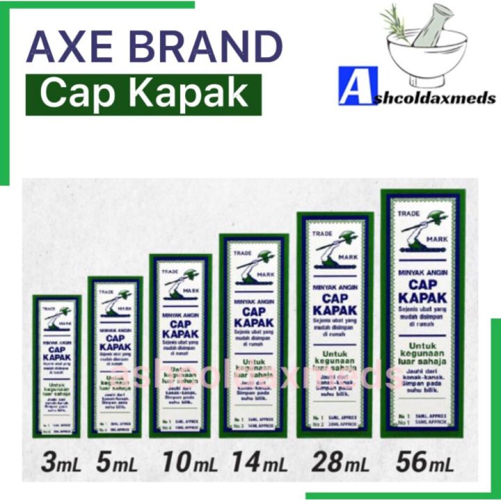 (AXE BRAND) Minyak Angin Cap Kapak 3ml/5ml/10ml/14ml/28ml/56ml | Lazada