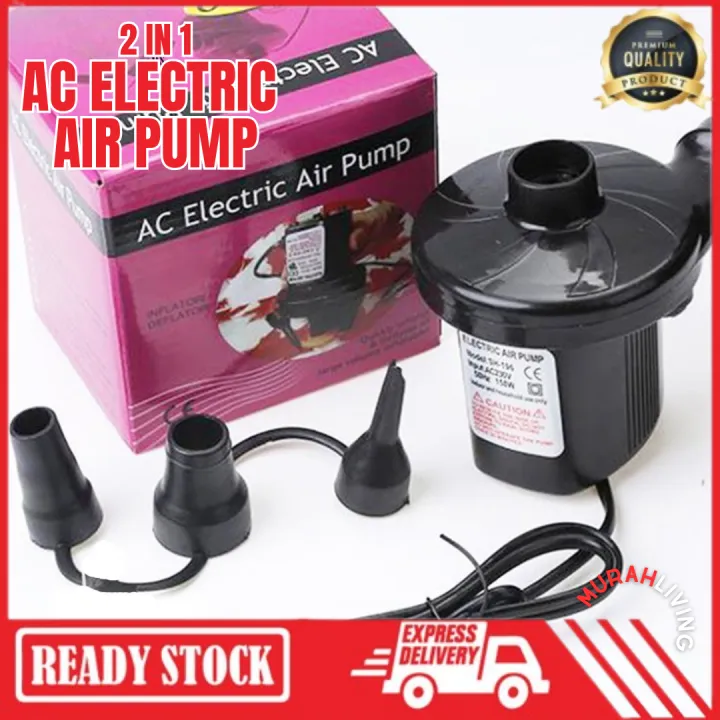 MurahLiving 2 In 1 AC Electric Air Pump (Home Socket) Inflate Deflate ...