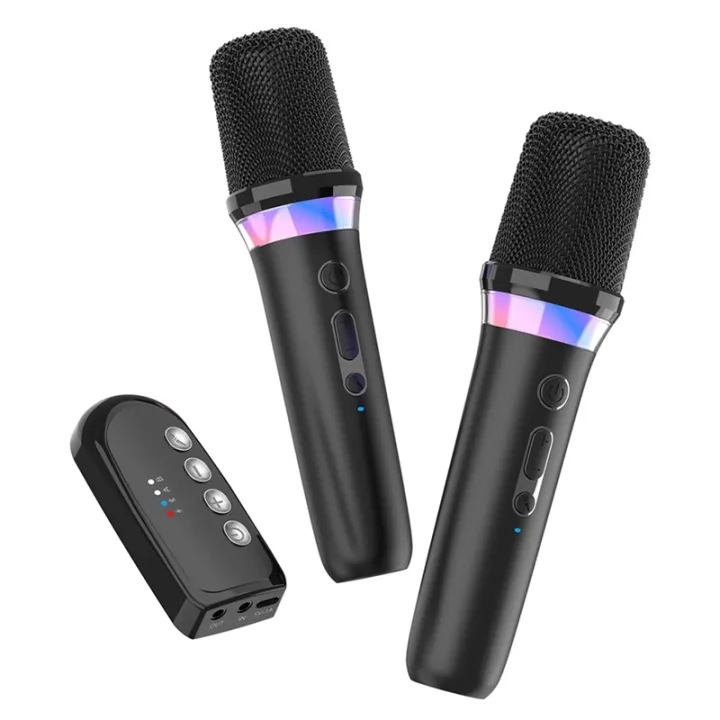 Wireless Microphone Dynamic Bluetooth 5.3 Mixer System RGB Colorful for ...