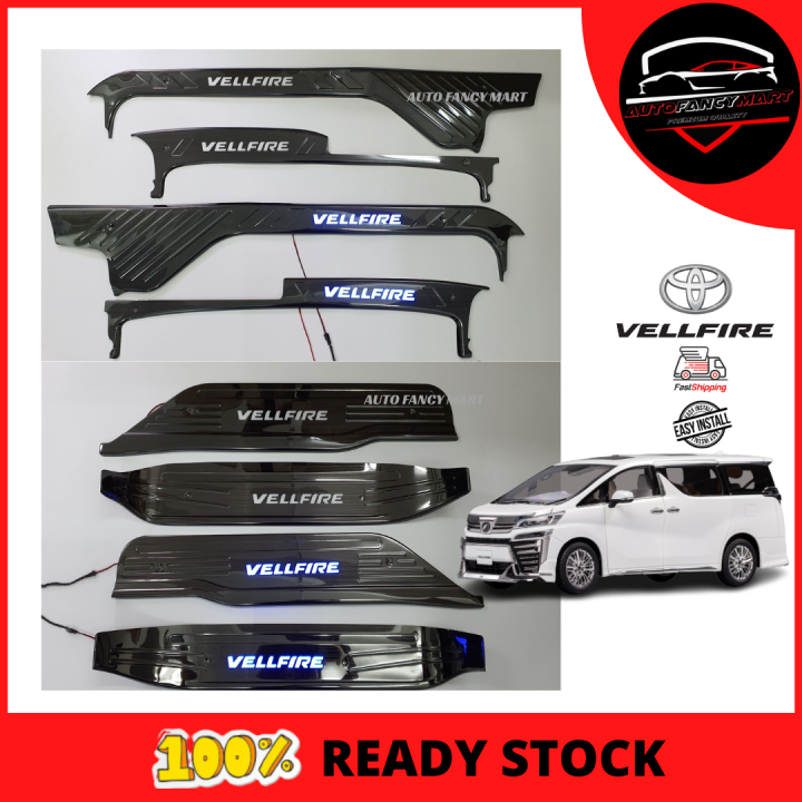 TOYOTA VELLFIRE ANH20 ANH30 AGH30 SIDE STEEL STEP LED BLUE LED 304 ...