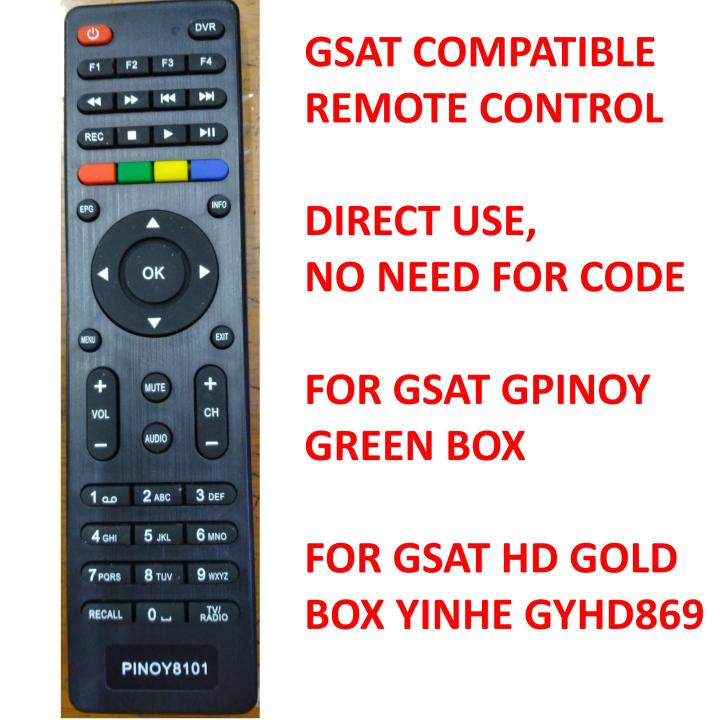 GSAT Remote Control Compatible with G-Pinoy Green Box and GSAT HD Gold ...