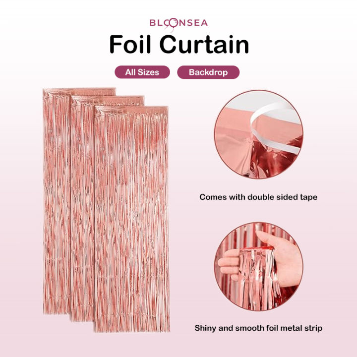Foil Curtain Backdrop Photography Background Glitter Tinsel Metallic ...