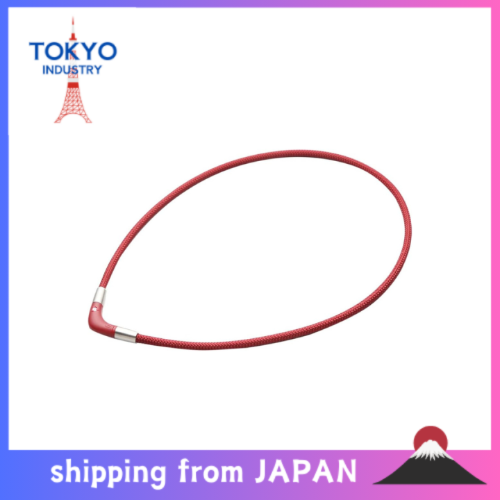 Phiten Necklace RAKUWA Magnetic Titanium V Type Bordeaux 45cm [Stiff ...