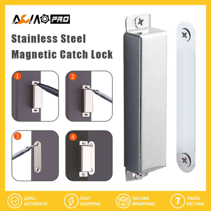 AumoPro 1pcs Stainless Steel Magnetic Lock Self-absorbing Door Closer ...