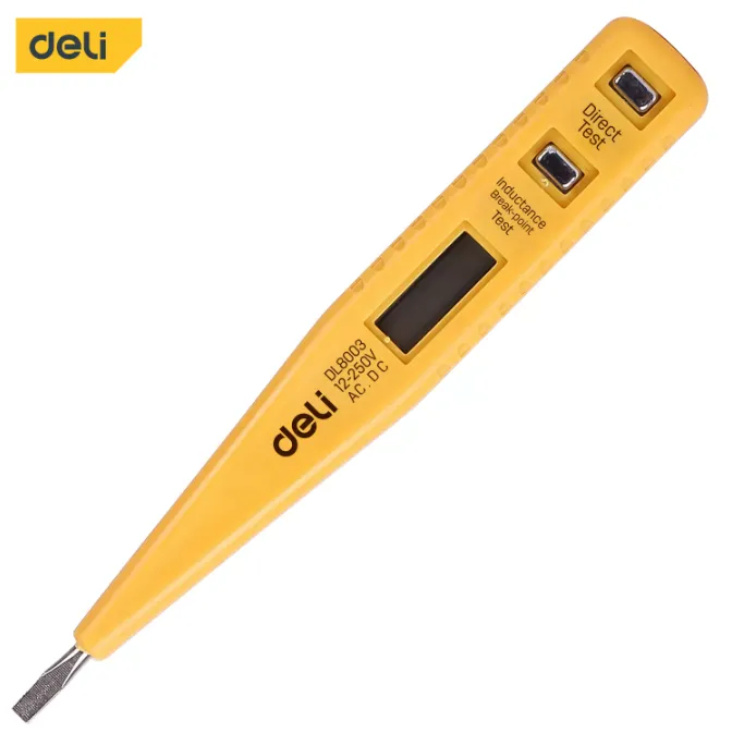 DELI Digital Test Pen/Tespen Digital 12-220V AC DC 13 cm /Alat Perkakas ...