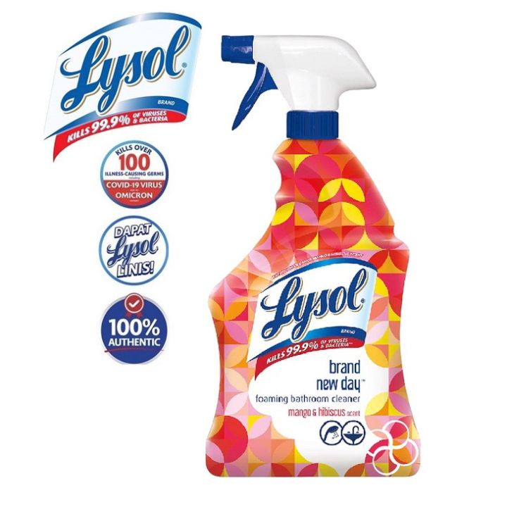 Lysol All Purpose Cleaner Mango & Hibiscus Foaming Bathroom Cleaner ...