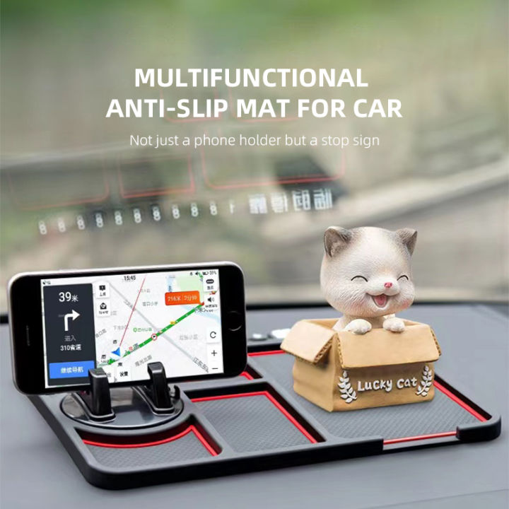 【COD】Car Dashboard Anti Slip Mat Pad Car Phone Stand Holder Keychain ...