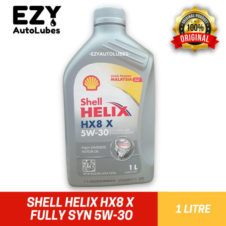 Shell Helix HX8 X 5W30 1L Fully Synthetic 👉100% Original Shell Malaysia ...