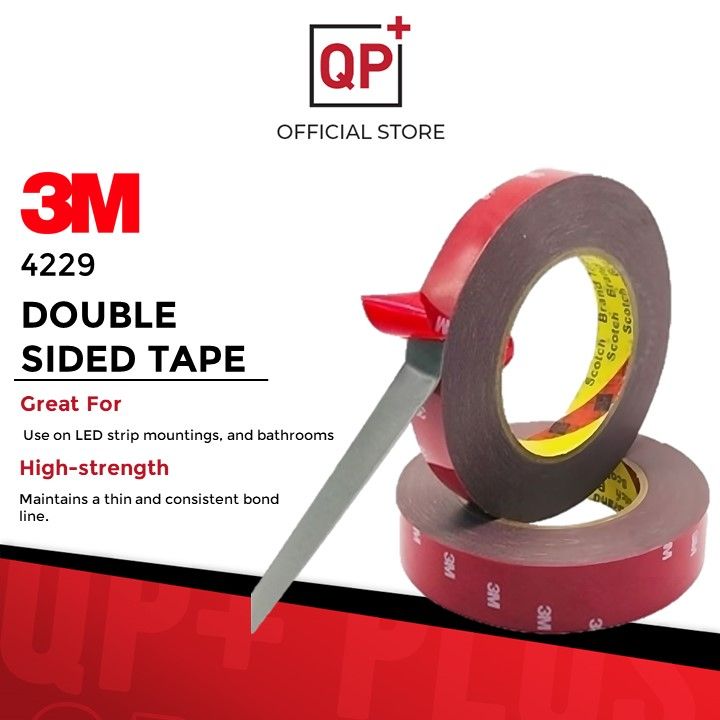 3M 4229 DOUBLE SIDED TAPE ACRYLIC FOAM TAPE (10MM X 8 METER) [HEAVY ...