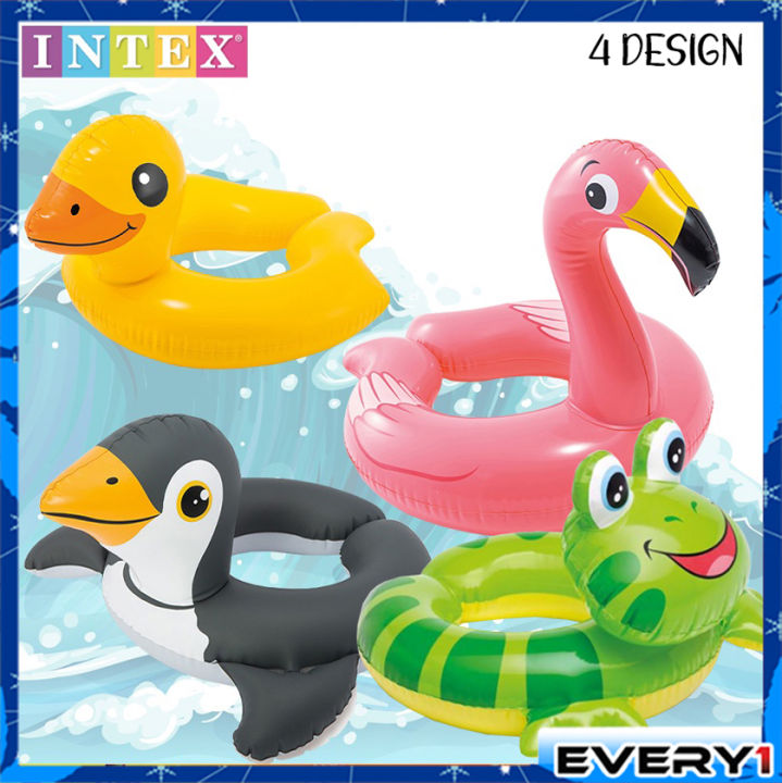 INTEX (NP6) 59220 6Design Animal Split Rings Inflatable Float Swimming ...