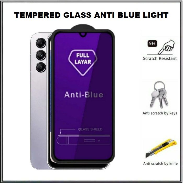 TEMPERED GLASS BLUE SAMSUNG GALAXY A04 / A04E / A04S / A22 5G / A25 ...