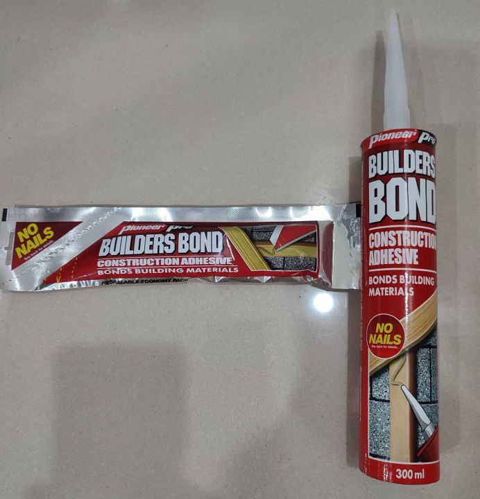 Pioneer Pro Builders Bond Construction Adhesive (No Nails) and Bostik No More Nails pouch 100g ...