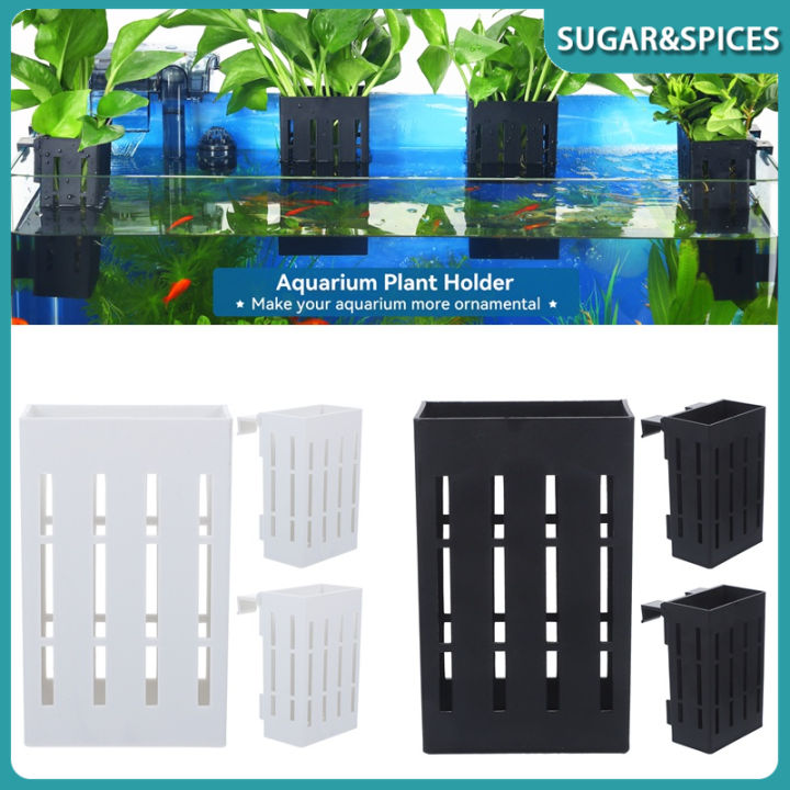 3pcs 13x8x5.5cm Aquarium Water Plants Baskets Hanging Aquarium ...