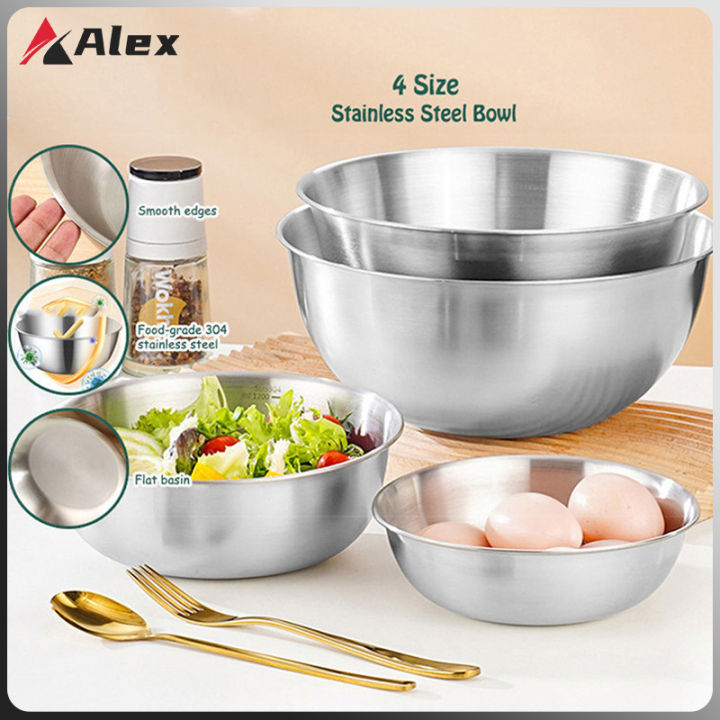Stainless Steel Mixing Bowl For Baking Bowl Salad Bowl Cooking Basin ...