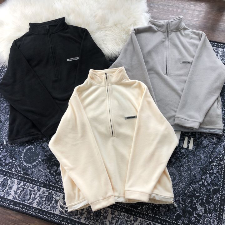 FOG FEAR OF GOD ESSENTIALS half zipper polar fleece sweater jacket ...