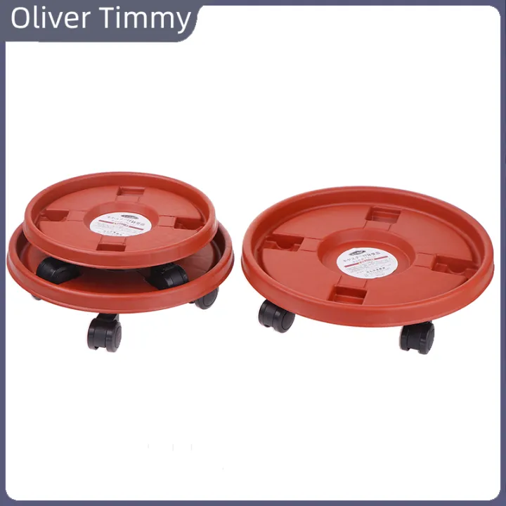[Oliver Timmy] Universal Flower Pot Wheels Round Plastic Tray Heavy ...