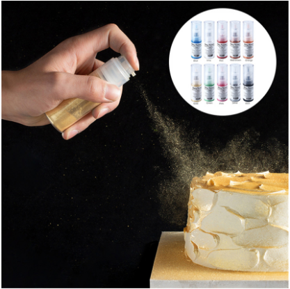 【High Quality+ In Stock】50g Spray Edible Gold Powder Cake Fondant ...