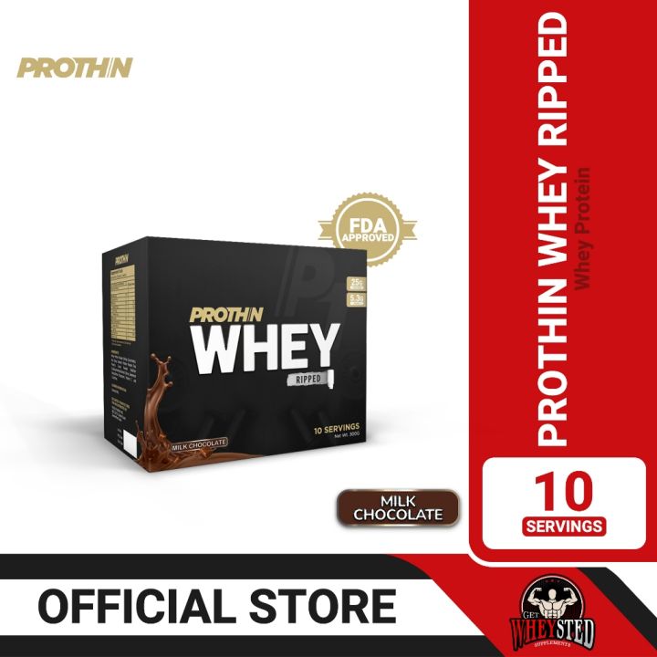 Prothin Whey Ripped Powder 10 Servings (Milk Chocolate) MusclePower ...