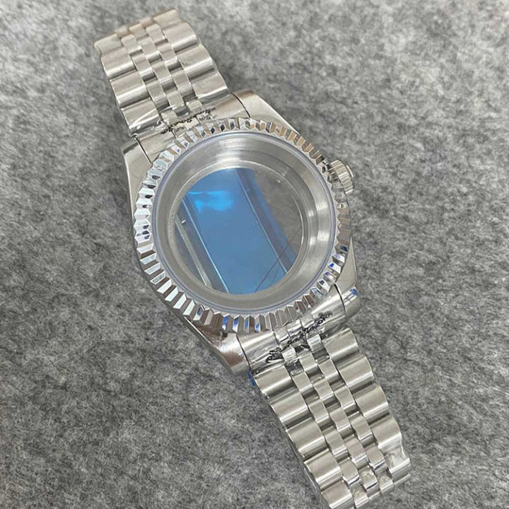 39MM Transparent Bottom Stainless Steel Watch Case + Strap Modification ...