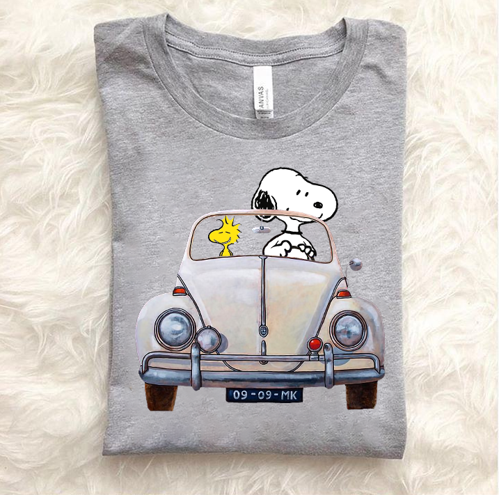 Snoopy And Woodstock Poster Car 176 Vw Beetle T-Shirt | Lazada PH