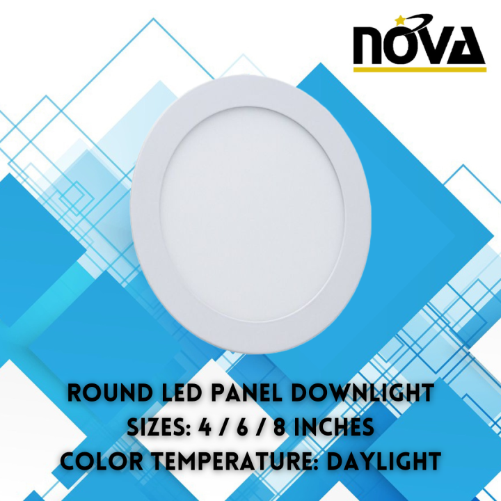 Nova LED Panel Downlight - Round White Rim 6w (Daylight) | Lazada PH