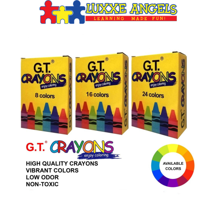 Luxxe Angels GT Crayons 8 Colors 16 Colors 24 Colors 8' 16' 24' Crayons ...