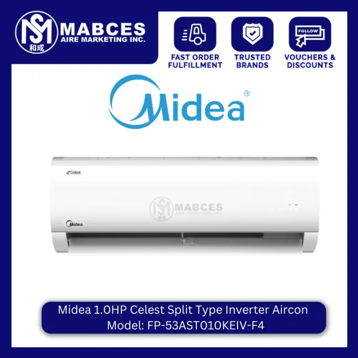 Midea 1HP Celest Split Type Inverter Aircon FP-53AST010KEIV-F4 | Lazada PH
